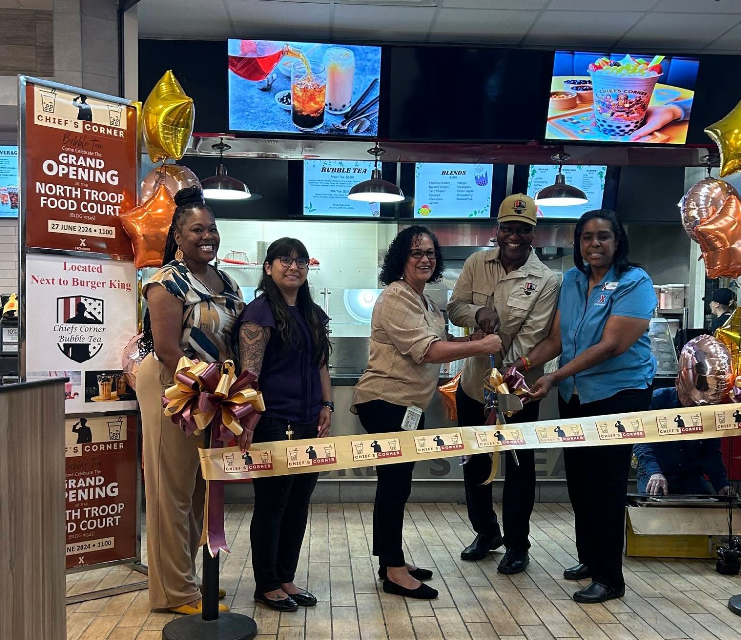 Lackland_Chief’s Corner Bubble Tea_ribbon cutting – The Exchange Post